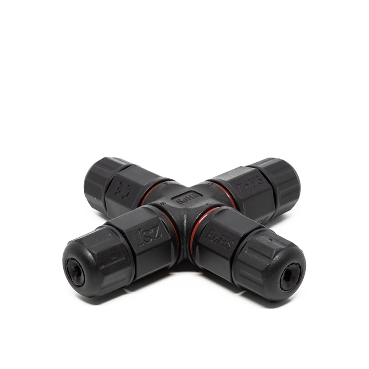 Prime Patio 2 PIN Cross-Shape Waterproof Round Wire Connector (Bag of 5 ...