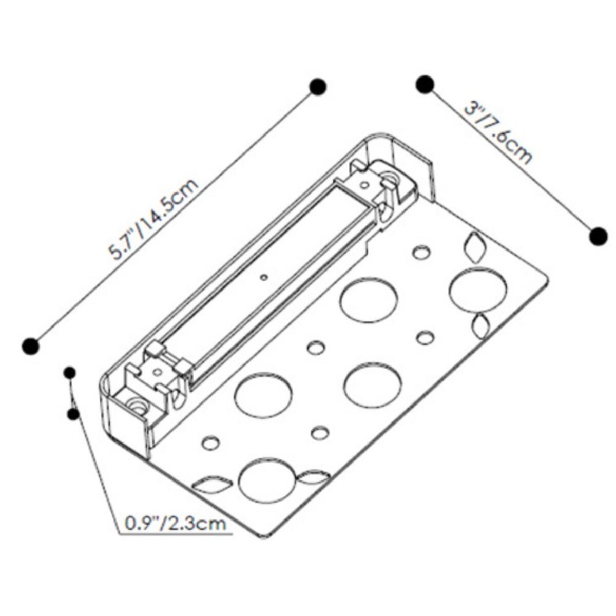 Pro-Trade LL2 5.7 in. Ledge Light Black Finish w/ Removable LED Module ...