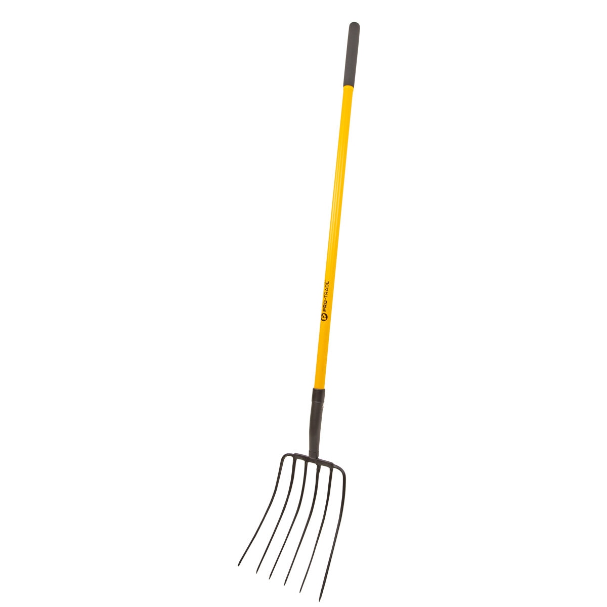 Pro-Trade Manure Fork 6 Tine Steel Head 54 in. Fiberglass Handle ...