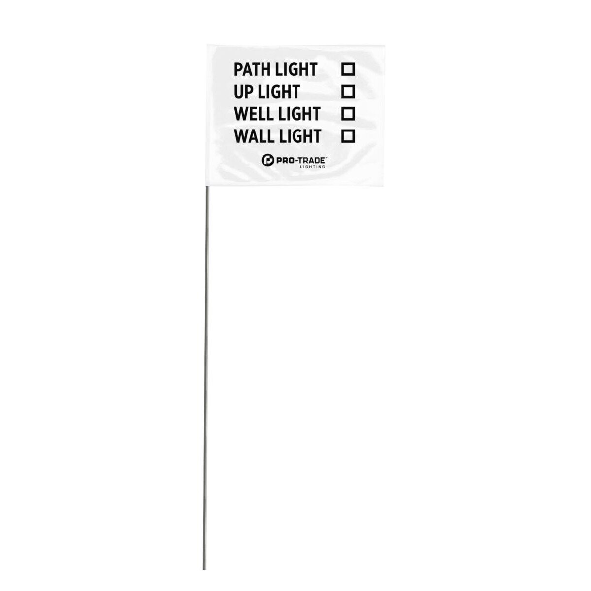 Pro-Trade Lighting Fixture Marking Flag White 4 in. x 5 in. w/ 21 in ...
