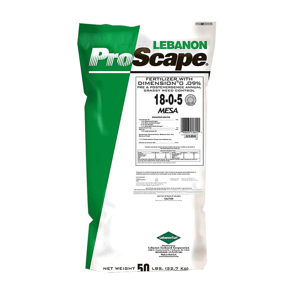 ProScape Dimension 0.09% 18-0-5 25%MESA Pre-Emergent Herbicide Plus ...