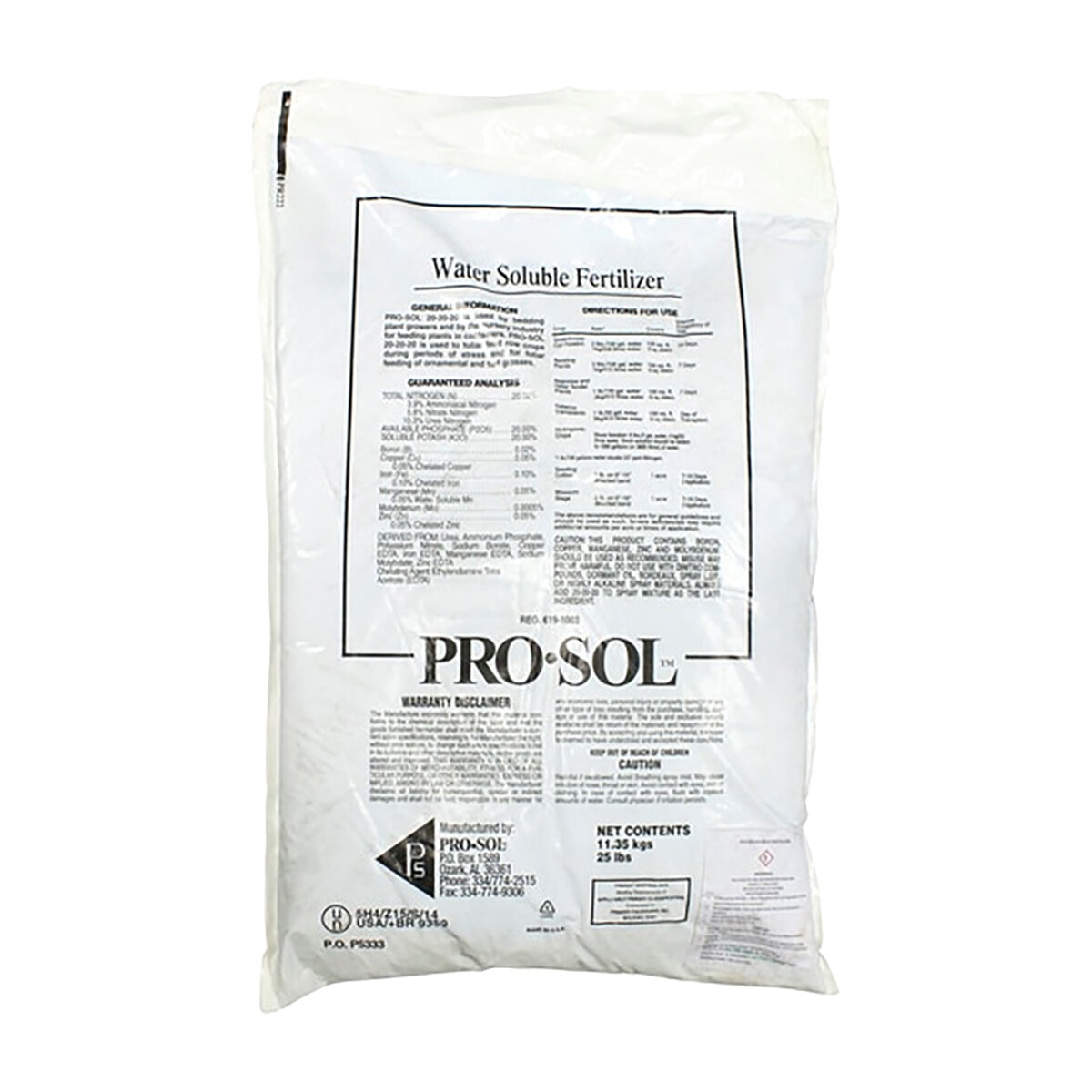 ProSol 25-0-25 + cMicros Turfgrass Soluble Fertilizer 25 lb. Bag ...