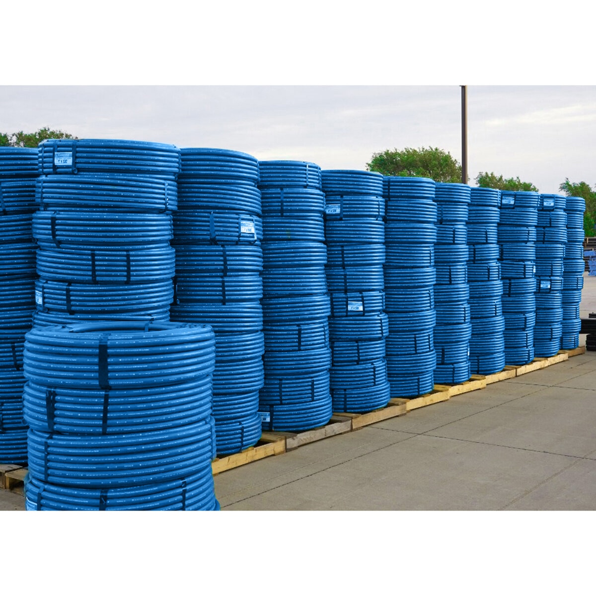 ProTurf Blue Poly Pipe 1-1/4 in. x 125 ft. SIDR 15 PROB 100 PSI NSF ...