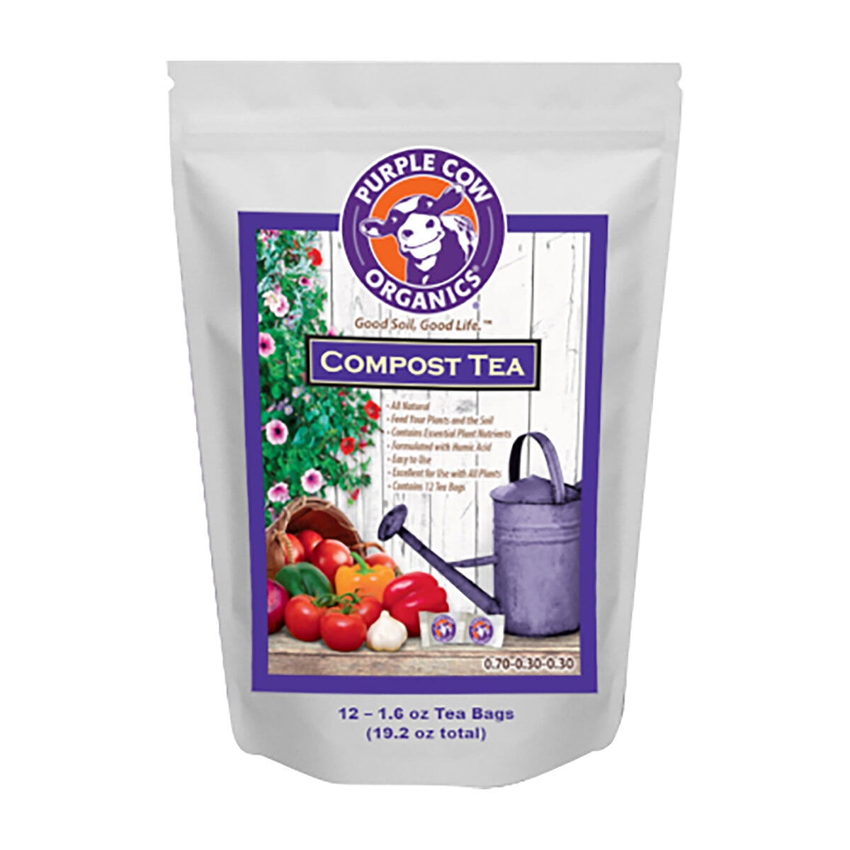 Purple Cow Organics Compost Tea All Purpose Soil Amendment 19.2 oz. (12 ...