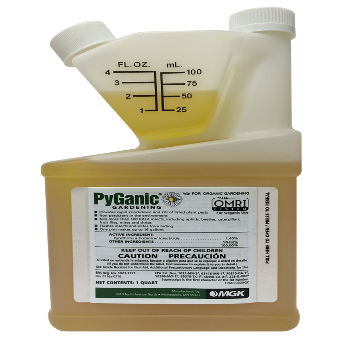 PyGanic Gardening Contact Insecticide 1 qt. Bottle | SiteOne
