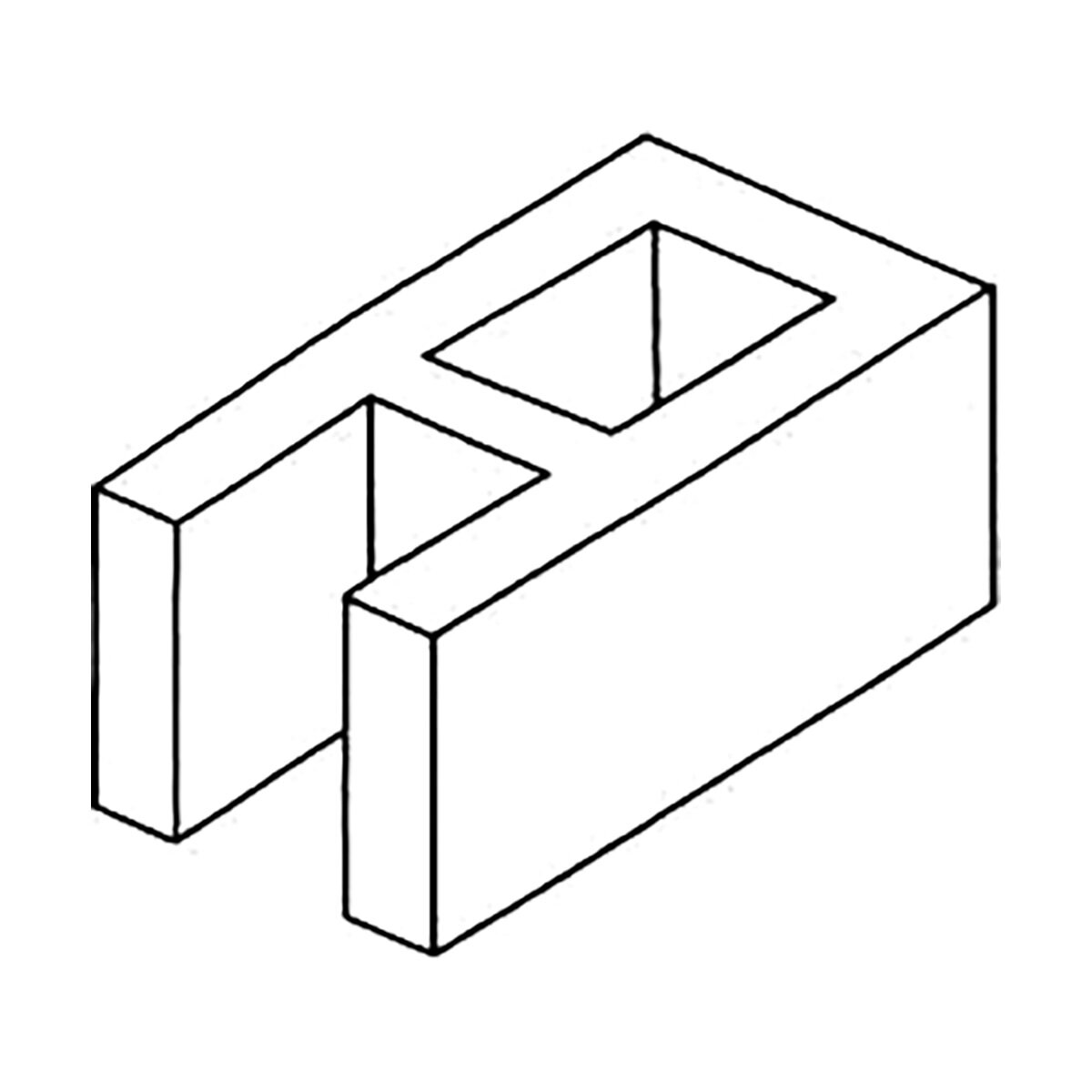 8816 Quality Block Interlock A Fence Block 8 in. x 8 in. x 16 in. Gray ...