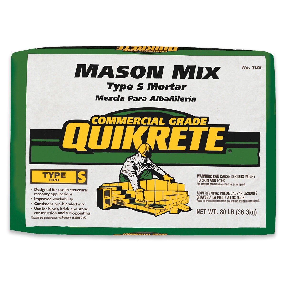 Quikrete Mason Mix Type S Mortar 60 lb. Bag | SiteOne US