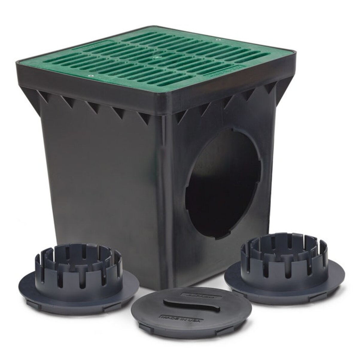 Rain Bird Drain Basin Kit Square Green Plastic 2-Outlet w/ Grate, Plug ...