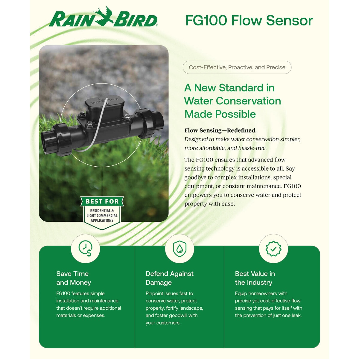 Rain Bird FG100 Flow Sensor 1 in. NPT | SiteOne US
