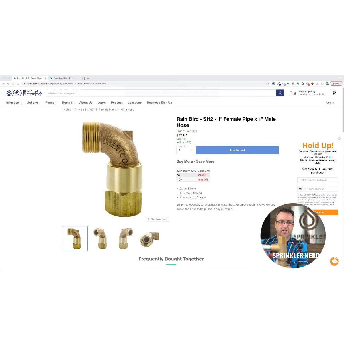 Rain Bird Quick Coupling Valve 3/4 in. FIPT Inlet 2 pc. Body Double ...