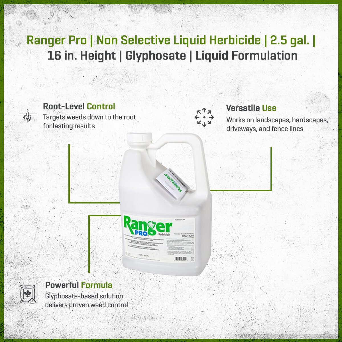 Ranger Pro Non Selective Liquid Herbicide 2.5 gal. Jug | SiteOne US