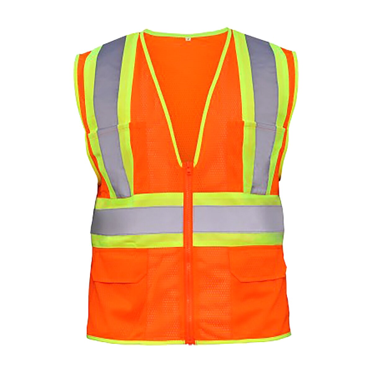 SAS Safety Vest Two Tone 2 in. Reflective Tape Orange Medium (ANSI/ISEA ...