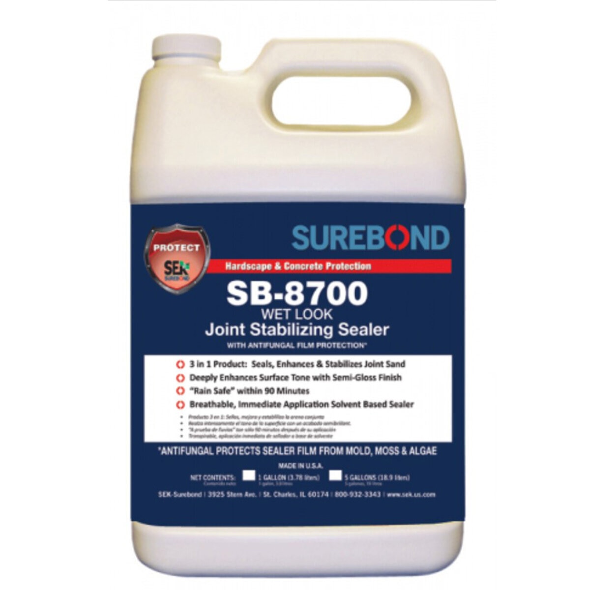 SEK Surebond SB-8700 Sealer Joint Stabilizing Antifungal Wet Look ...
