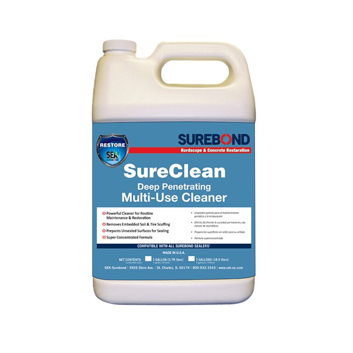 SEK Surebond SureClean Deep Penetrating Multi Use Cleaner 1 gal ...
