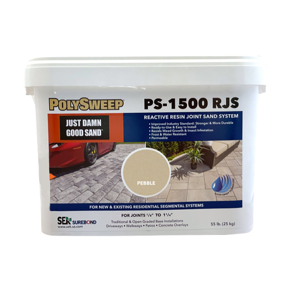 SEK Polysweep Resin Joint Sand Driftwood 55 lb. Bucket | SiteOne US