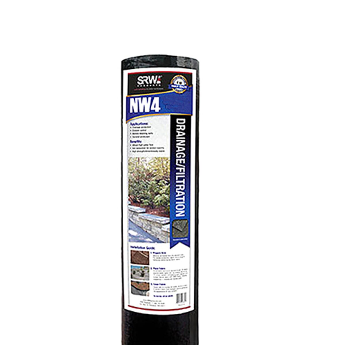 SRW NW4 4 oz. Non-Woven Needle Punched Geotextile Filter Fabric 12.5 ft ...