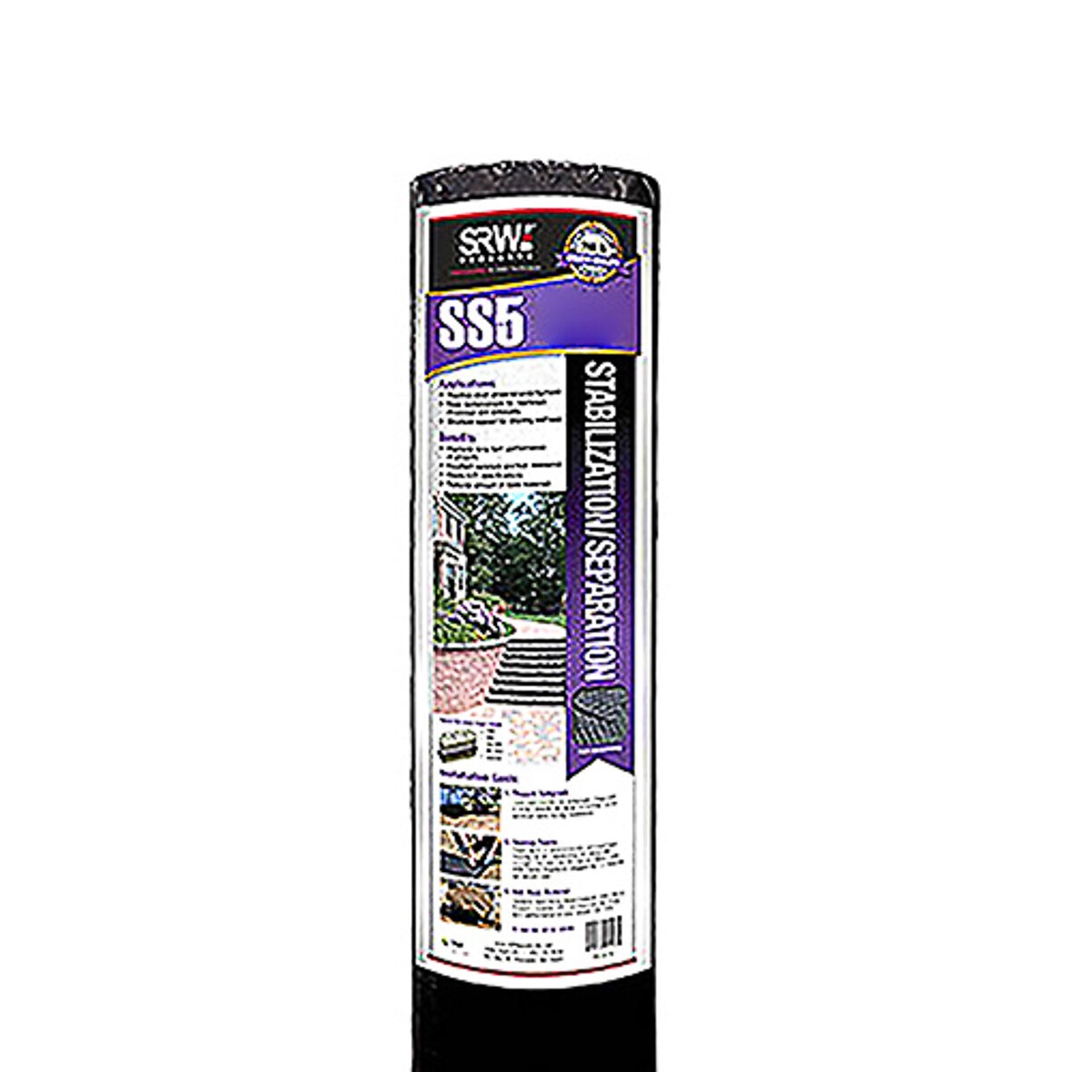 SRW SS5 5 oz. (200 lb.) Woven Geotextile Soil Separation Fabric 12.5 ft ...