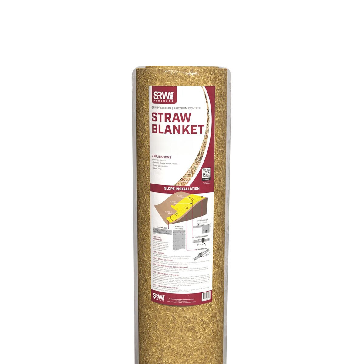 Straw Blanket Double Sided Net 8 ft. x 112 1/2 ft. | SiteOne