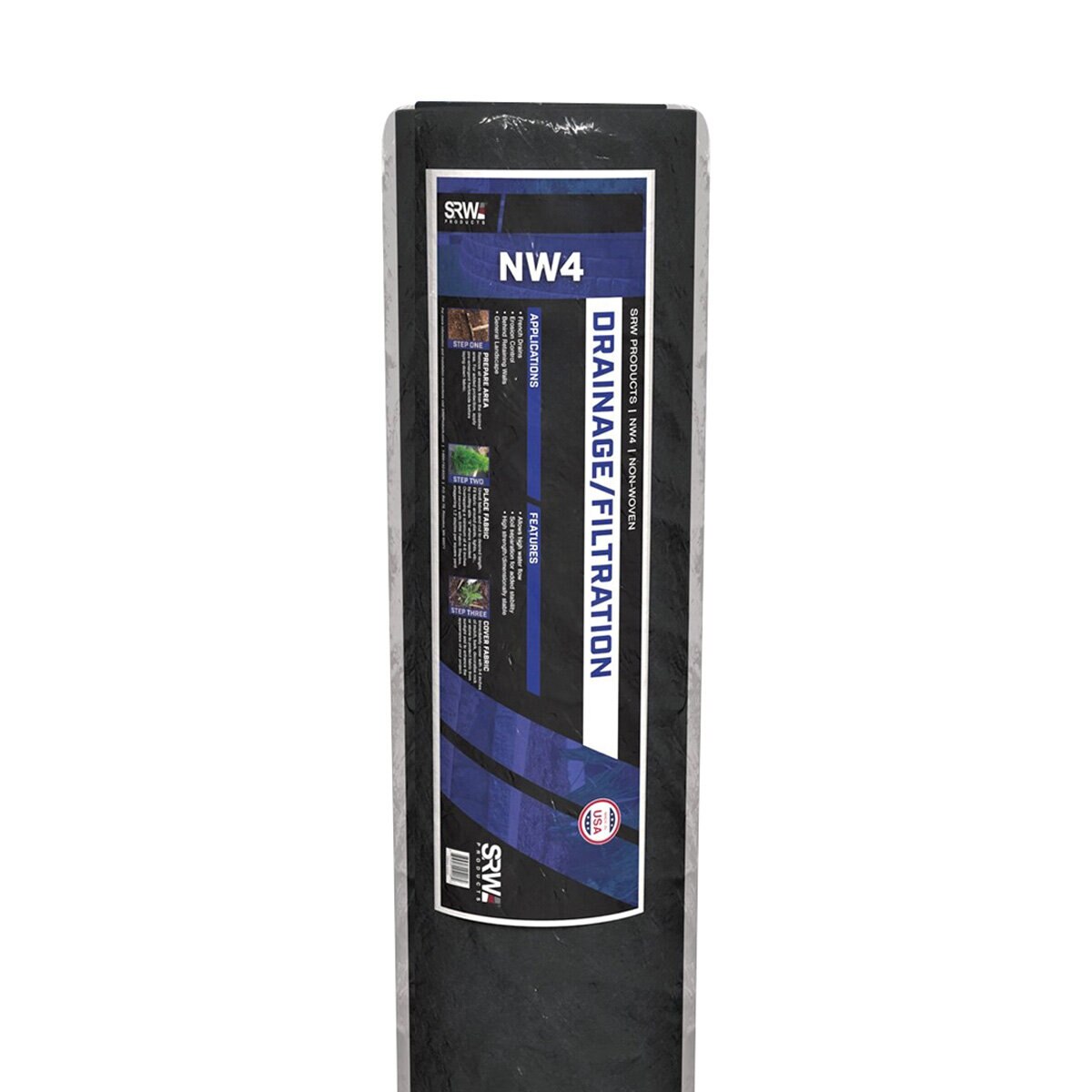SRW NW4 4 oz. Non-Woven Needle Punched Geotextile Filter Fabric 3 ft. x ...