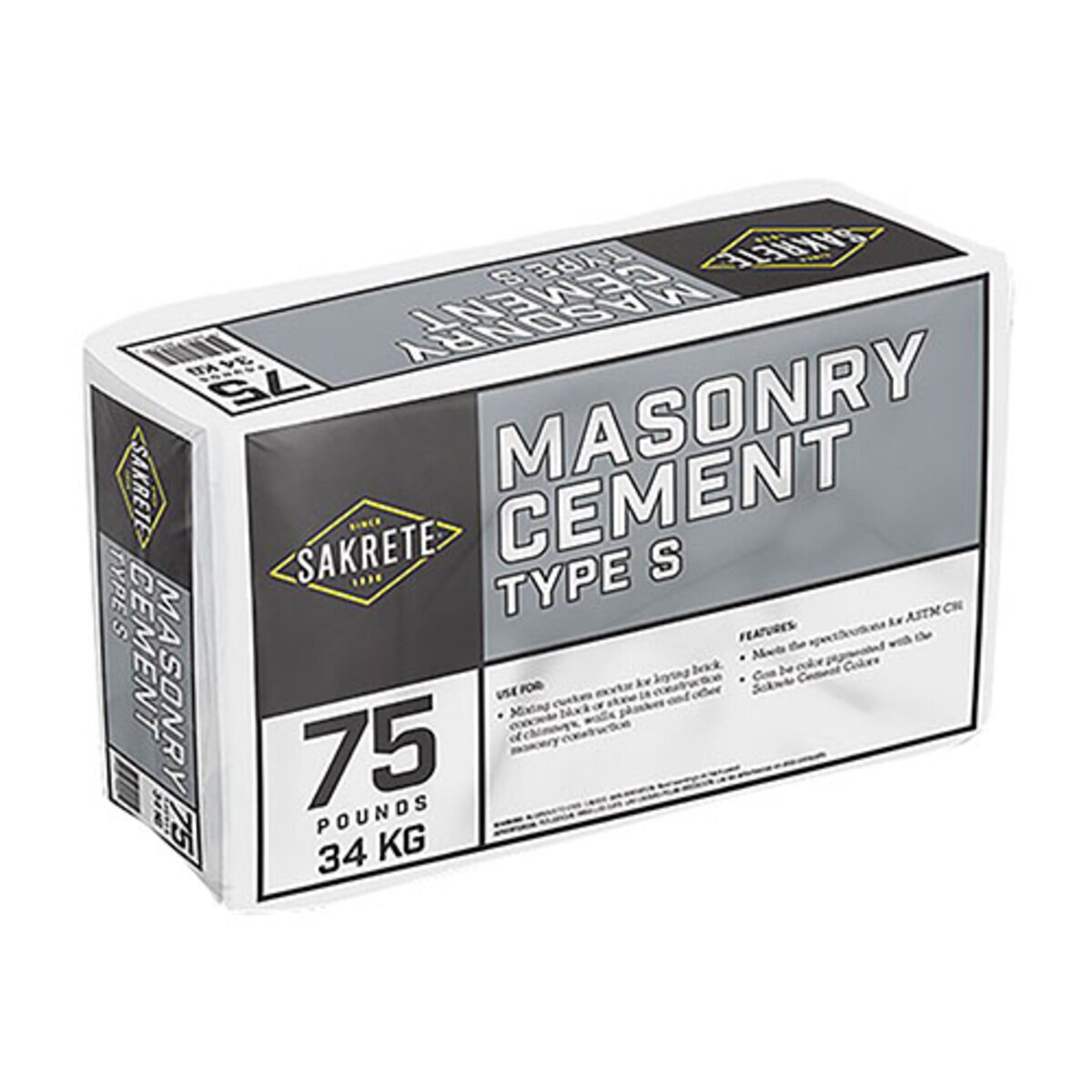 Sakrete Type S Masonry Cement 78 lb. Bag (40 bag/pallet) | SiteOne US