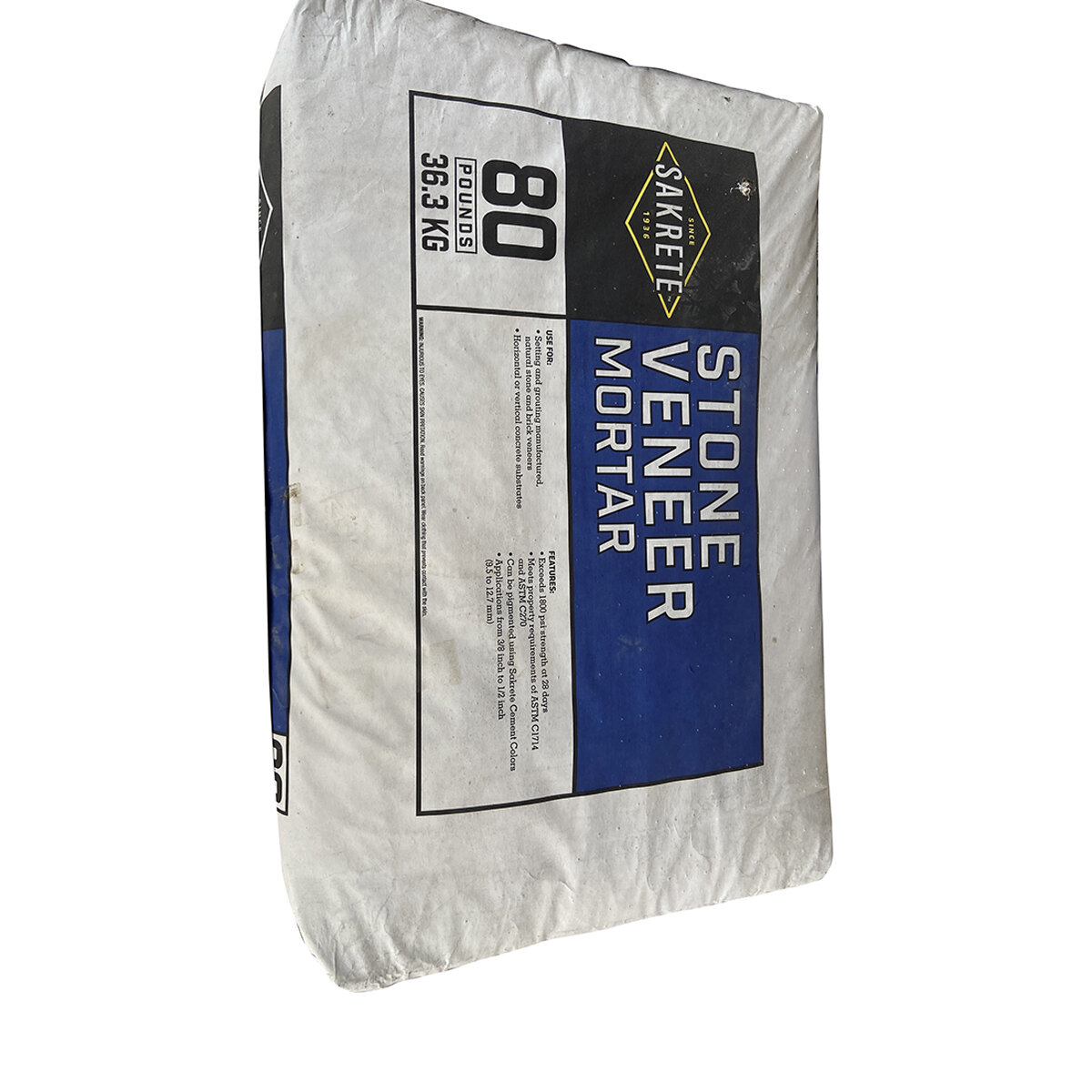 Basalite Sakrete Polymer Stone Veneer Mortar Gray 80 lb. (42 bag/pallet ...