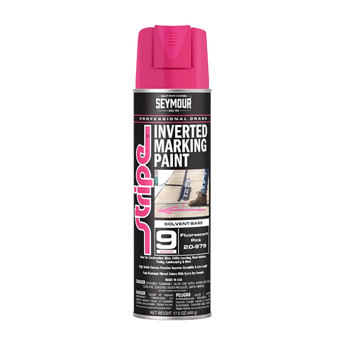 Seymour STRIPE Inverted Tip Marking Paint Solvent Base Pink | SiteOne US