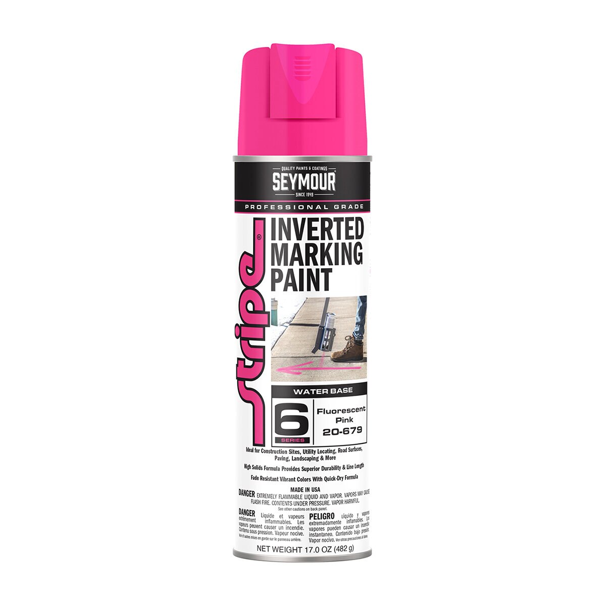 Seymour STRIPE Inverted Tip Marking Paint Waterbase Hot Pink ...