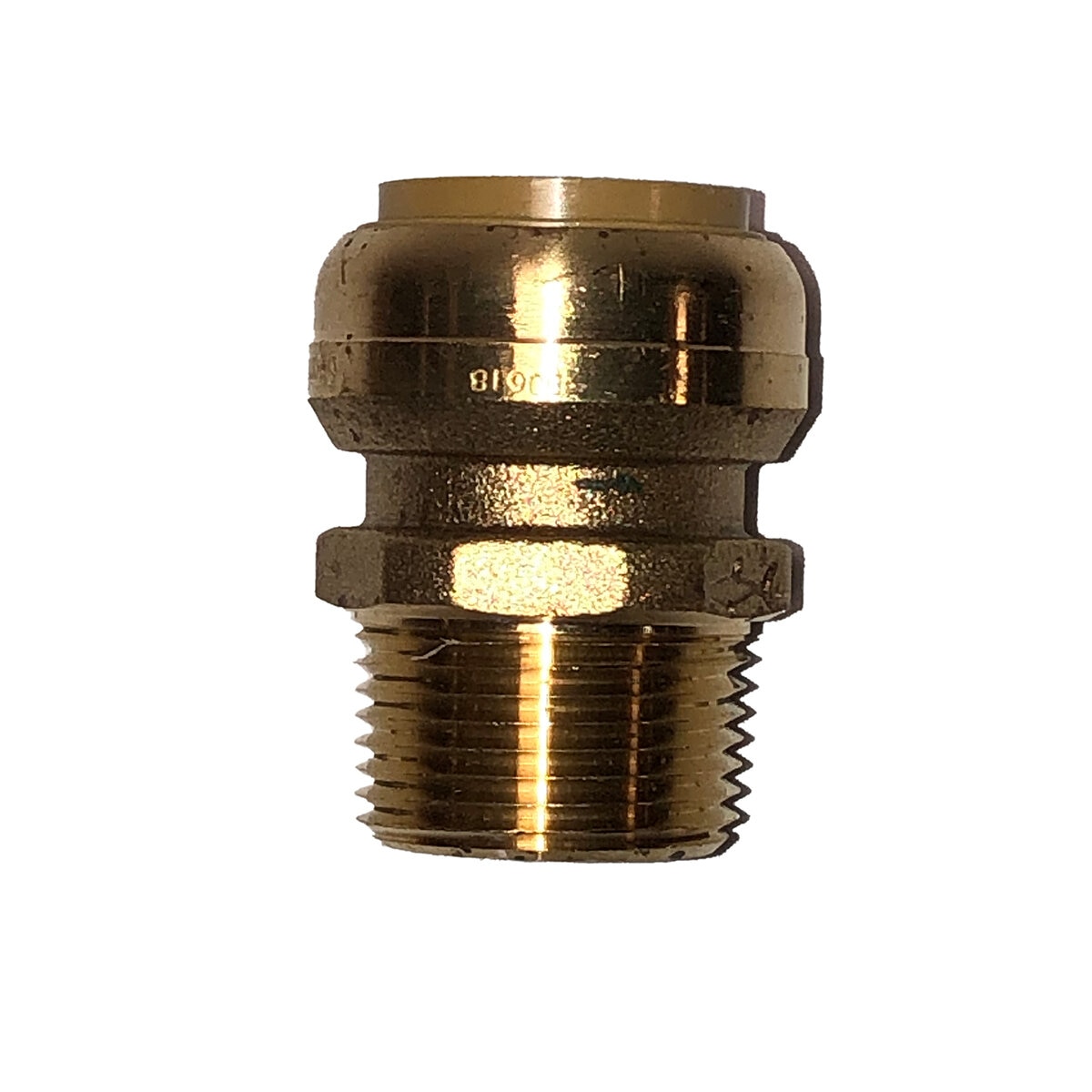 SharkBite Straight Male Push Connector Lead Free Brass 1 in. Push x ...