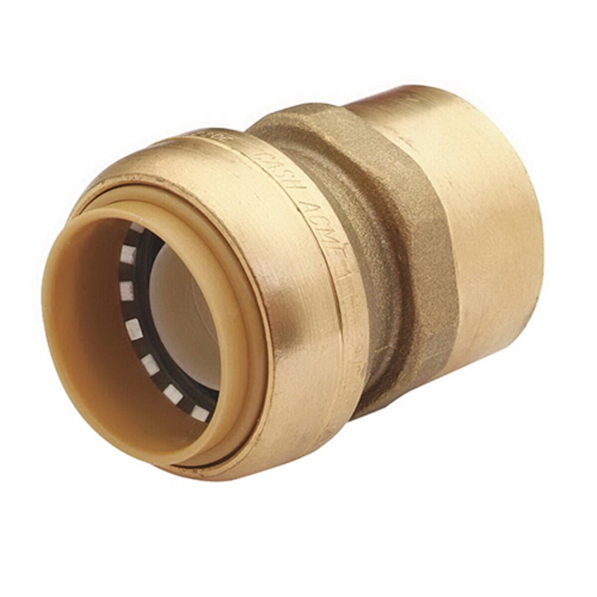 SharkBite Straight Female Push Connector Lead Free Brass 1 in. Push x ...