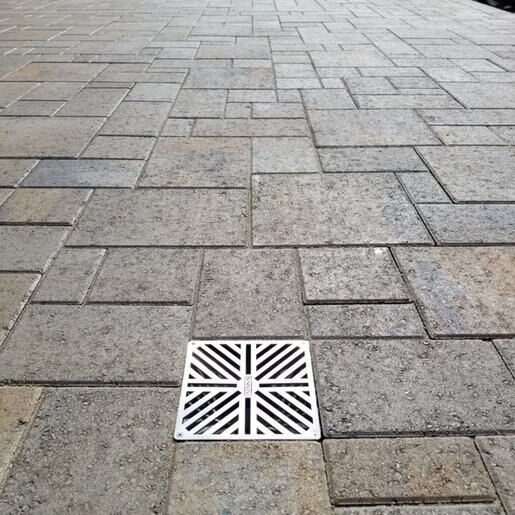 Sinnov Paver Drain. 6 in. x 6 in. x 2.5 in.H Stainless Steel Honeycomb ...