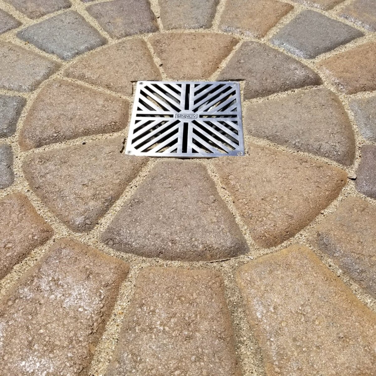 Sinnov Paver Drain. 6 in. x 6 in. x 2.5 in.H Stainless Steel Honeycomb ...