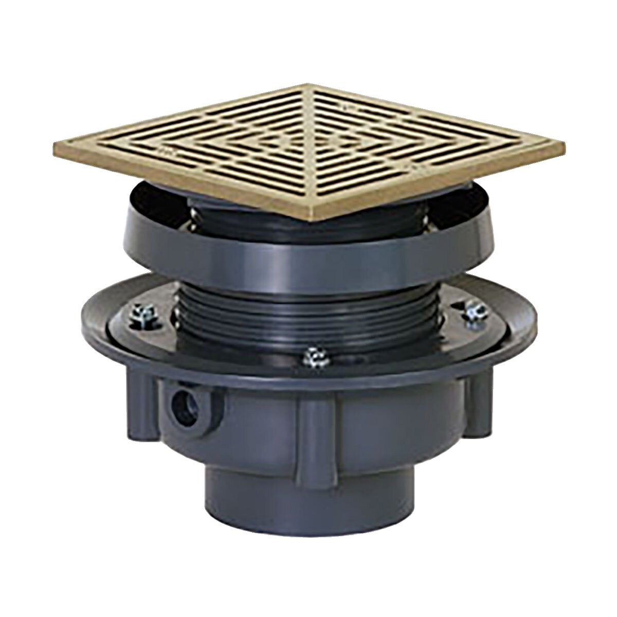 Sioux Chief Adjustable Flashing Drain Square Nickle Bronze 4 in ...