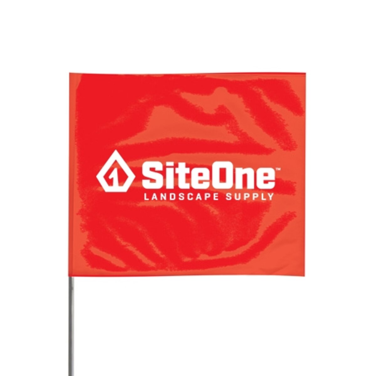 SiteOne Marking Flag Red 4 in. x 5 in. w/ 21 in. Steel Staff (100 ...