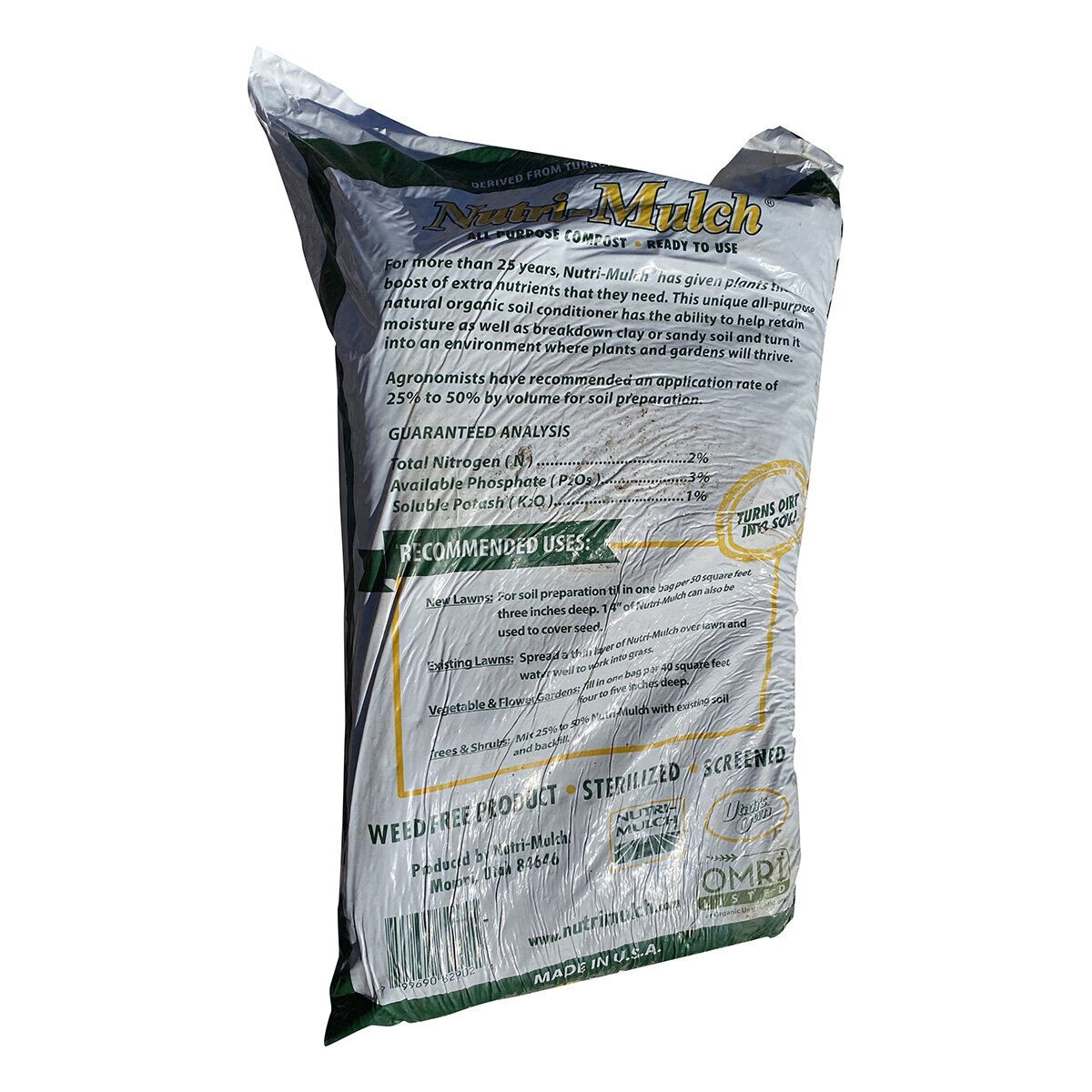 Nutri-Mulch All Pure Compost 2 cu. ft. Bag | SiteOne US