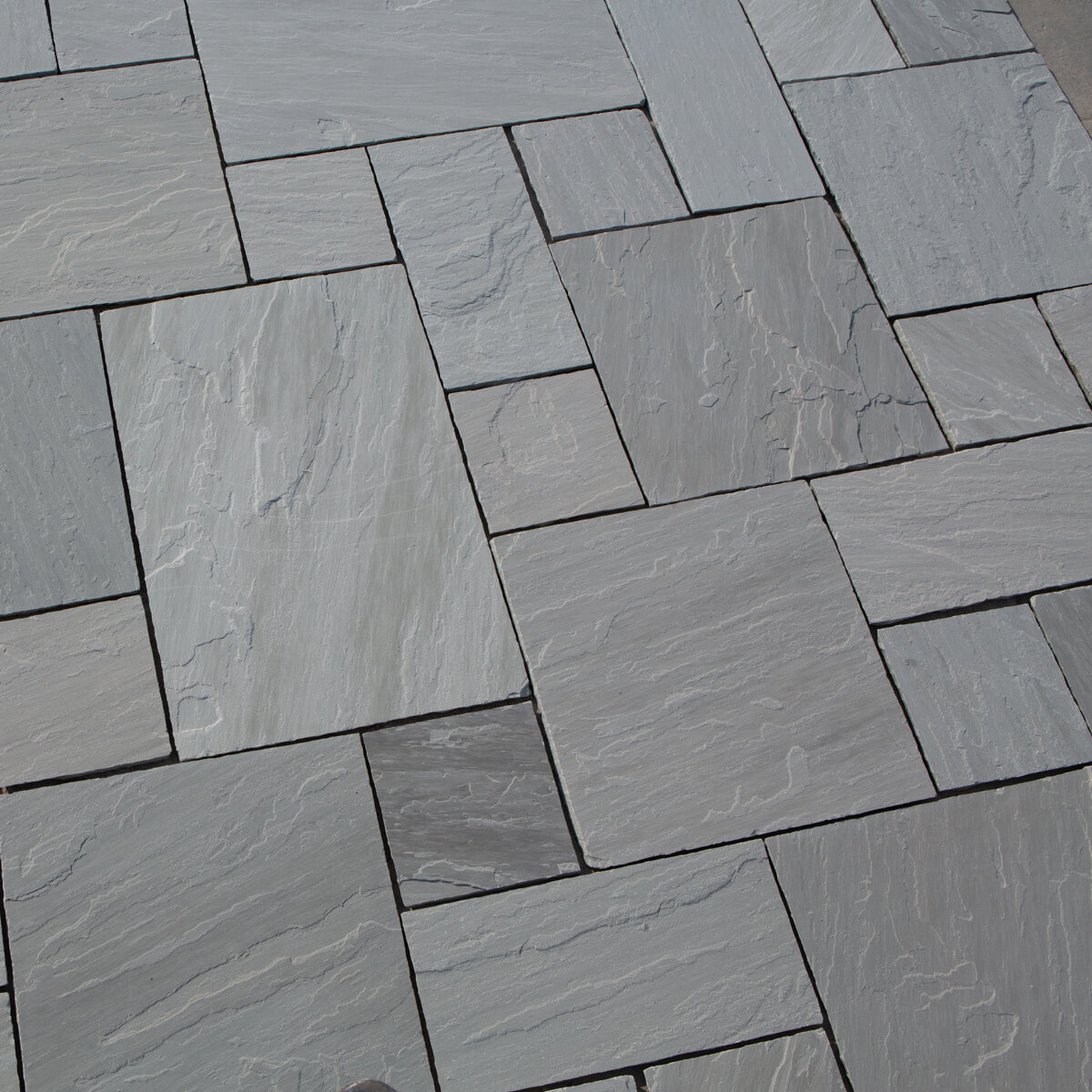 Solstice Dimensional Castle Grey Sandstone Hand Cut 4 pc. Patio Pack 7/ ...