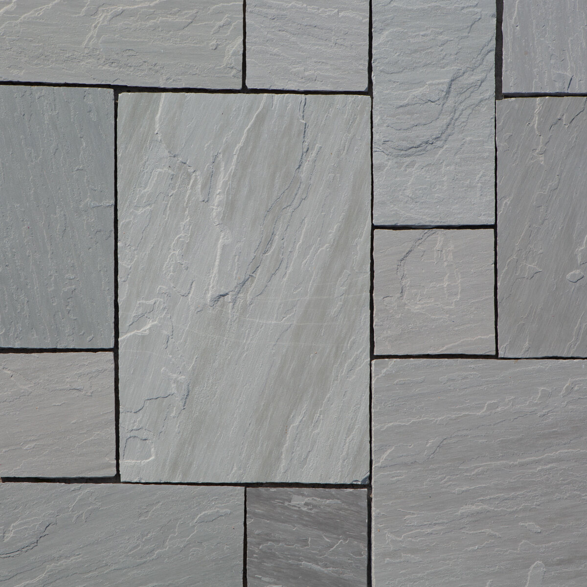 Solstice Dimensional Castle Grey Sandstone Hand Cut 4 pc. Patio Pack 7/ ...