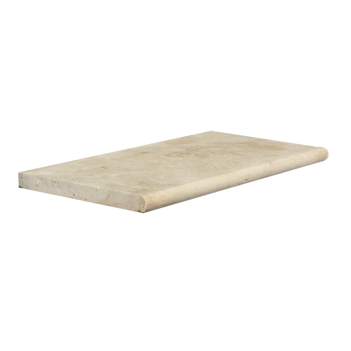 Solstice Coping Ivory Travertine Bullnose 1 Long 1 3/16 in. x 12 in. x ...