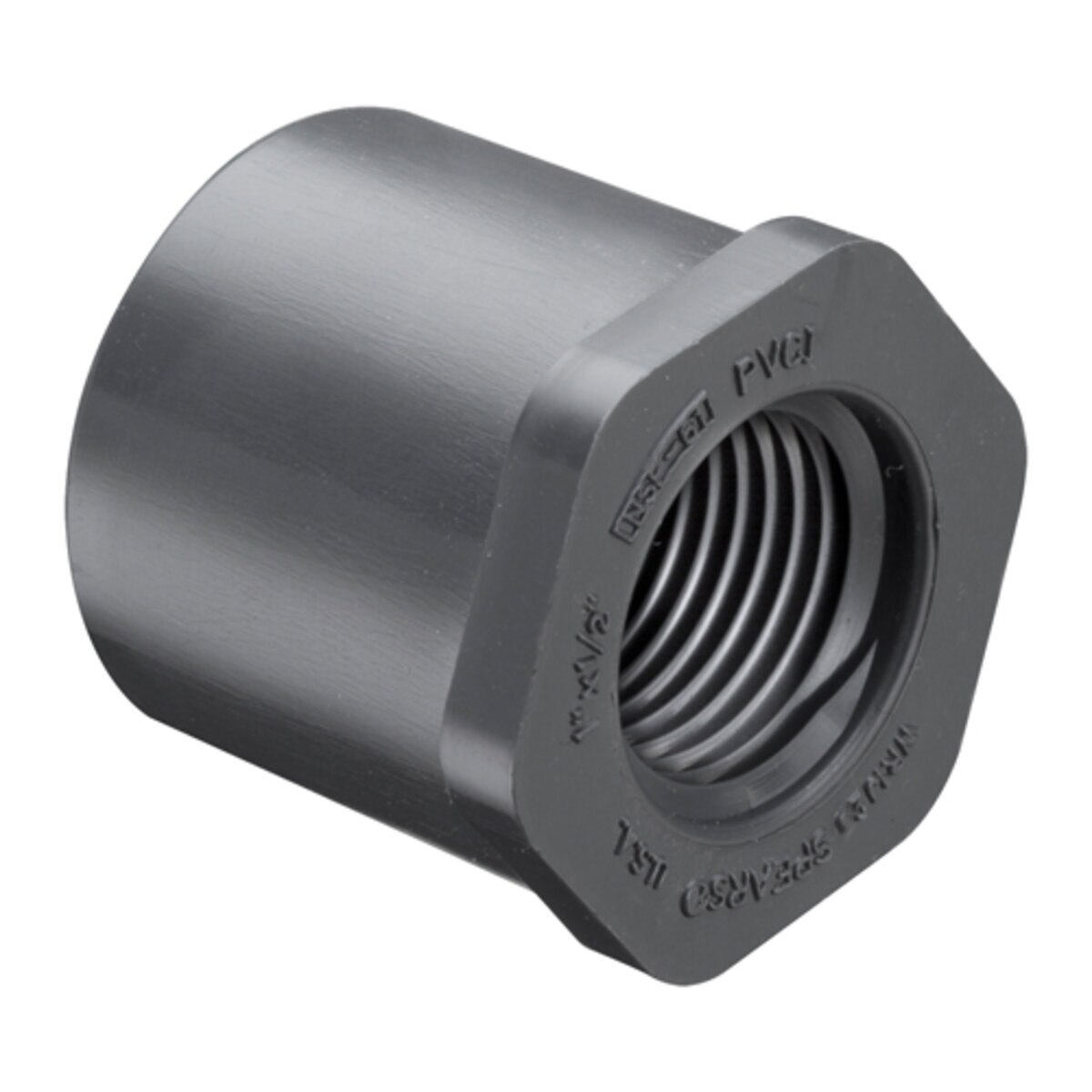 Sch 80 PVC Reducer Bushing Flush Style 3 in. x 1 in. Spigot x FIPT ...