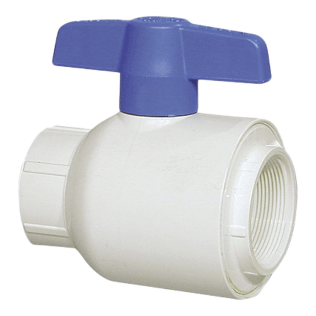 Spears Utility White PVC Ball Valve 1 in. Socket w/ Blue Handle & EPDM ...