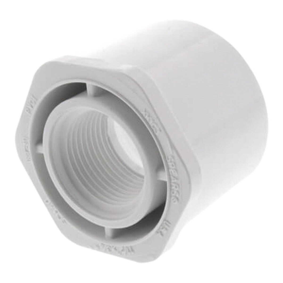 Sch 40 PVC Reducer Bushing Flush Style 1-1/2 in. x 3/4 in. Spigot x ...