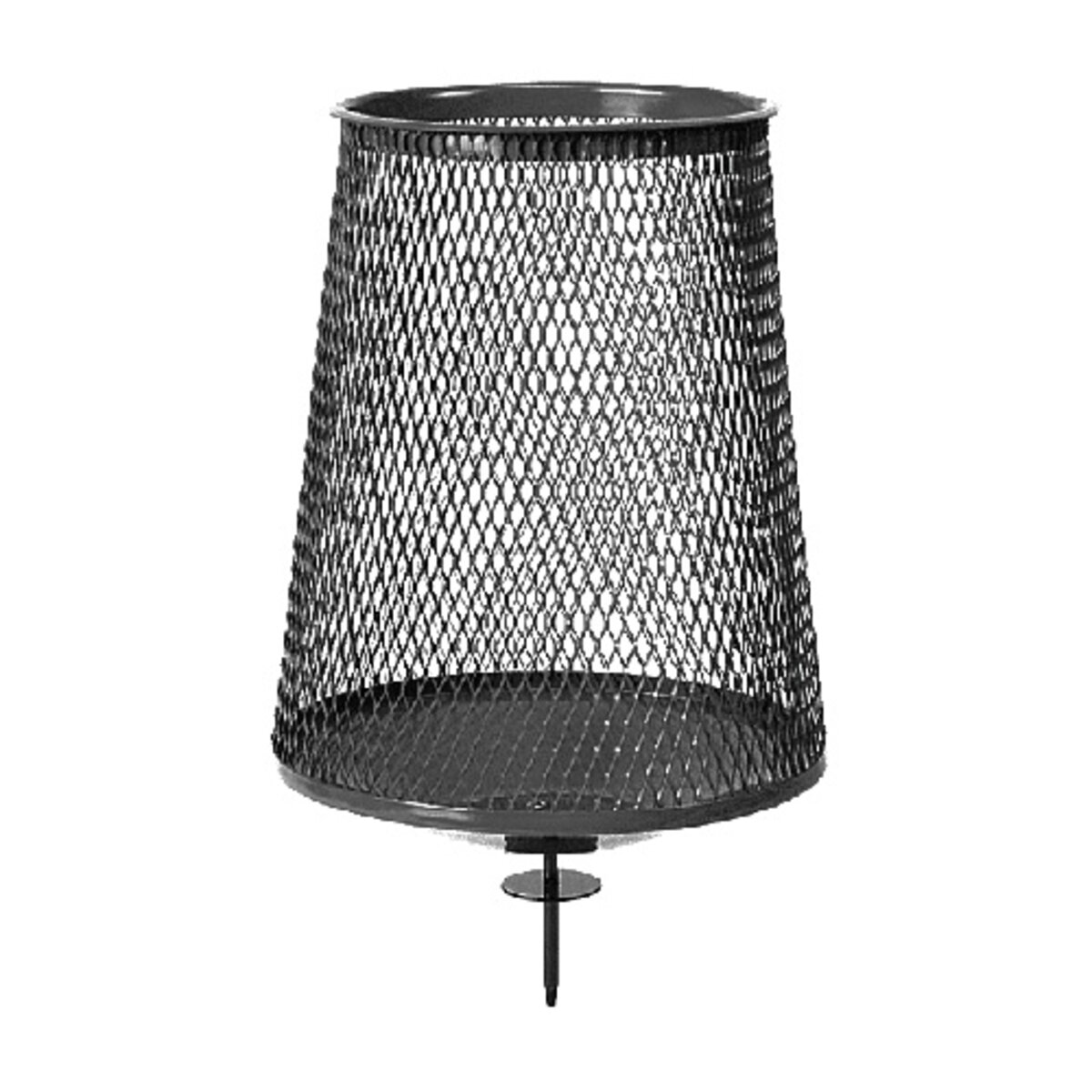 Standard Golf Trash Can With Spike Black 9 gal | SiteOne