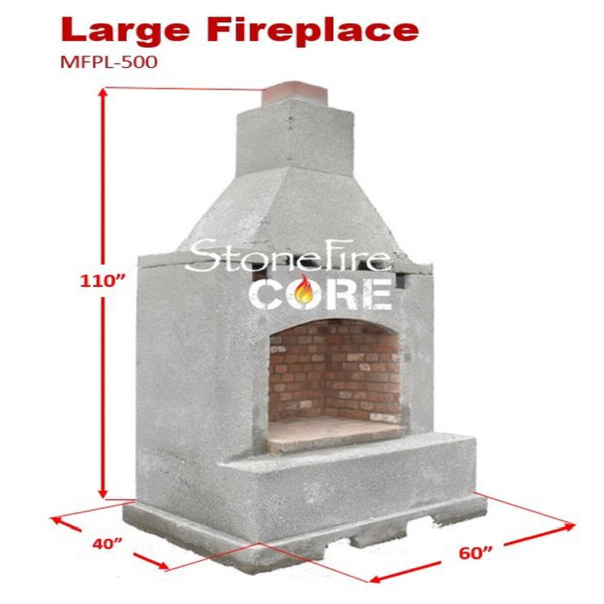 StoneFire Core Fireplace Large | SiteOne US