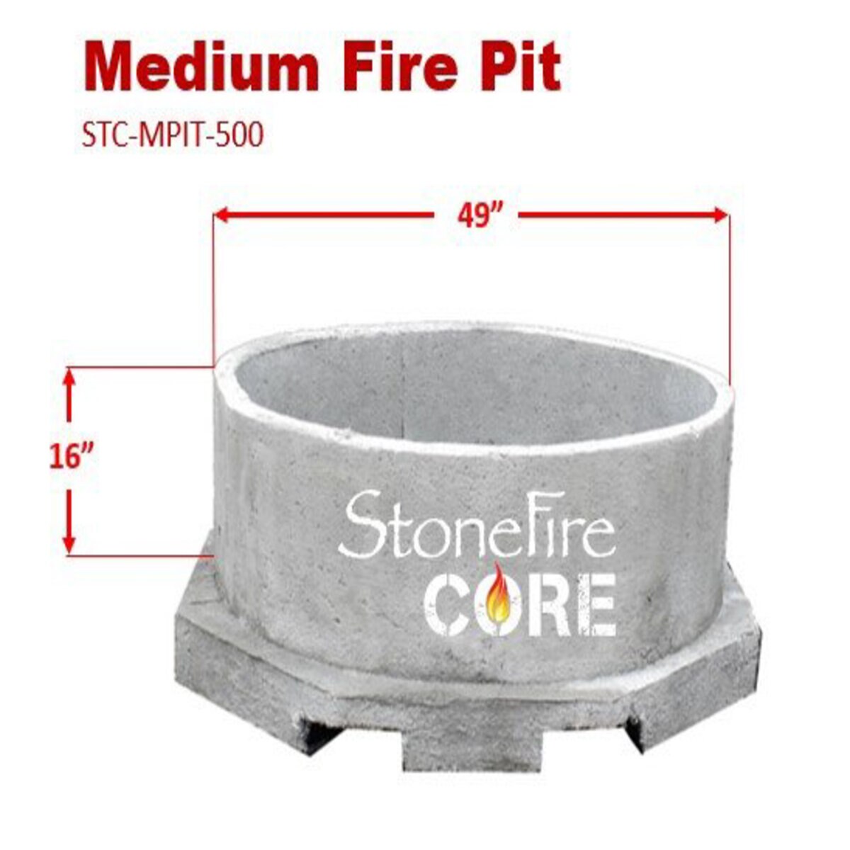 StoneFire Core Fire Pit Medium | SiteOne US