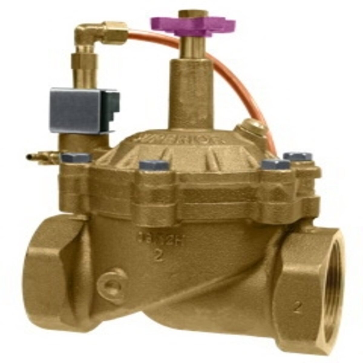 Superior Master Valve 3200 Brass 1-1/2 in. Normally Closed FIPT x FIPT ...