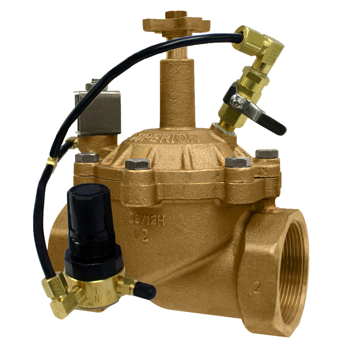 Superior Globe Valve 950 Brass 2 in. w/ Pressure Regulator and Flow ...