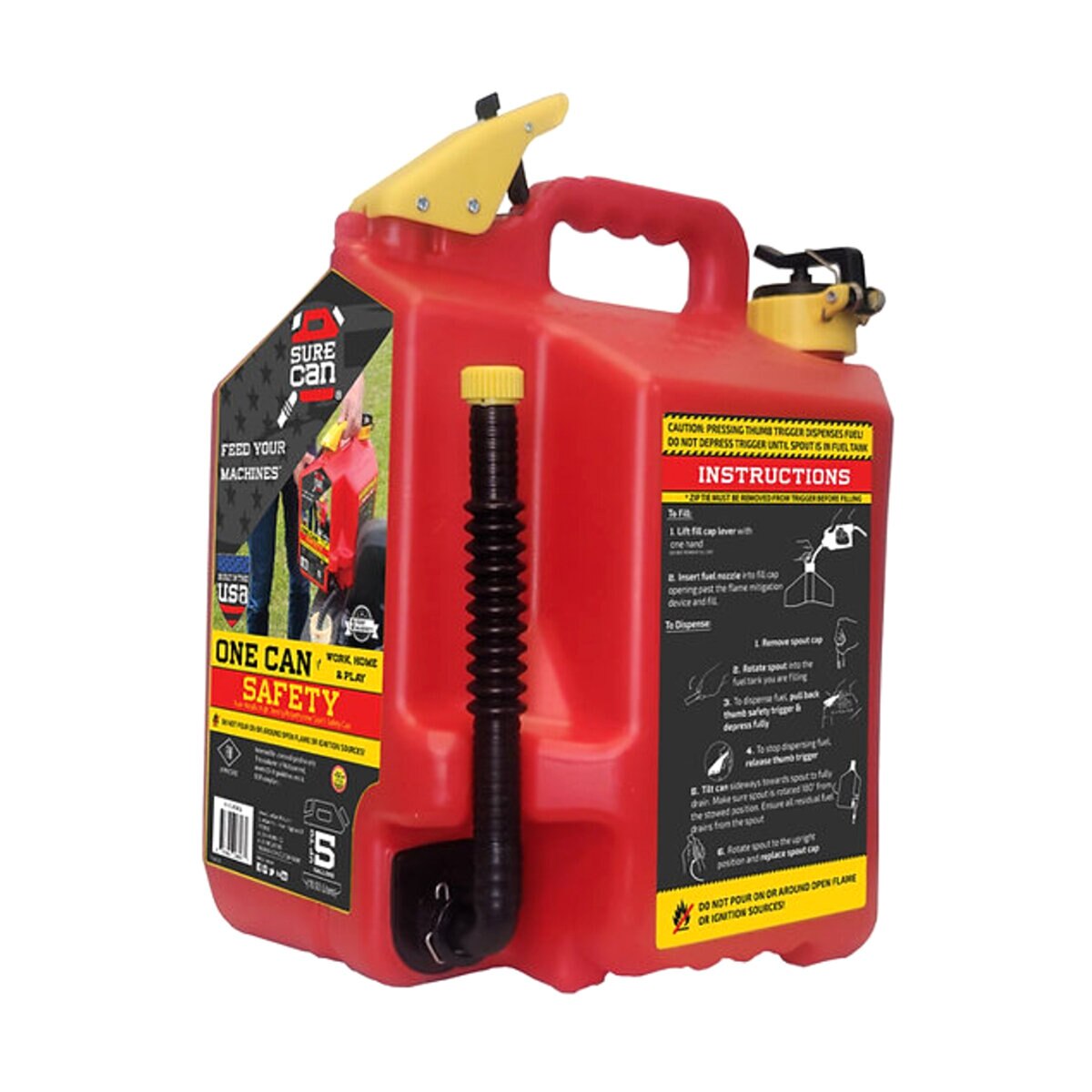 SureCan Gas Can 5 gal. w/ Rotating Nozzle & Thumb Trigger | SiteOne US