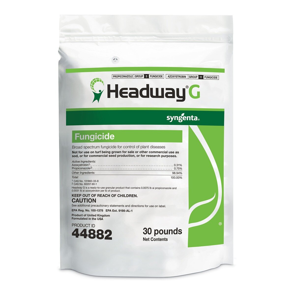 Syngenta Headway G Broad Spectrum Granular Fungicide 30 lb. Bag | SiteOne