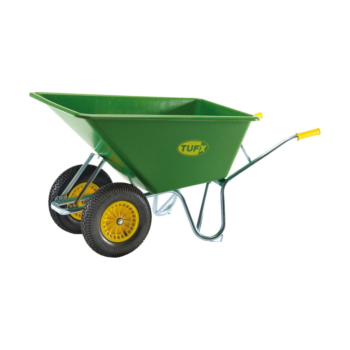 TUFX 10 cu ft. 750 lb. POLY TRAY WHEELBARROW WITH 4-PLY KNOBBY TIRES ...