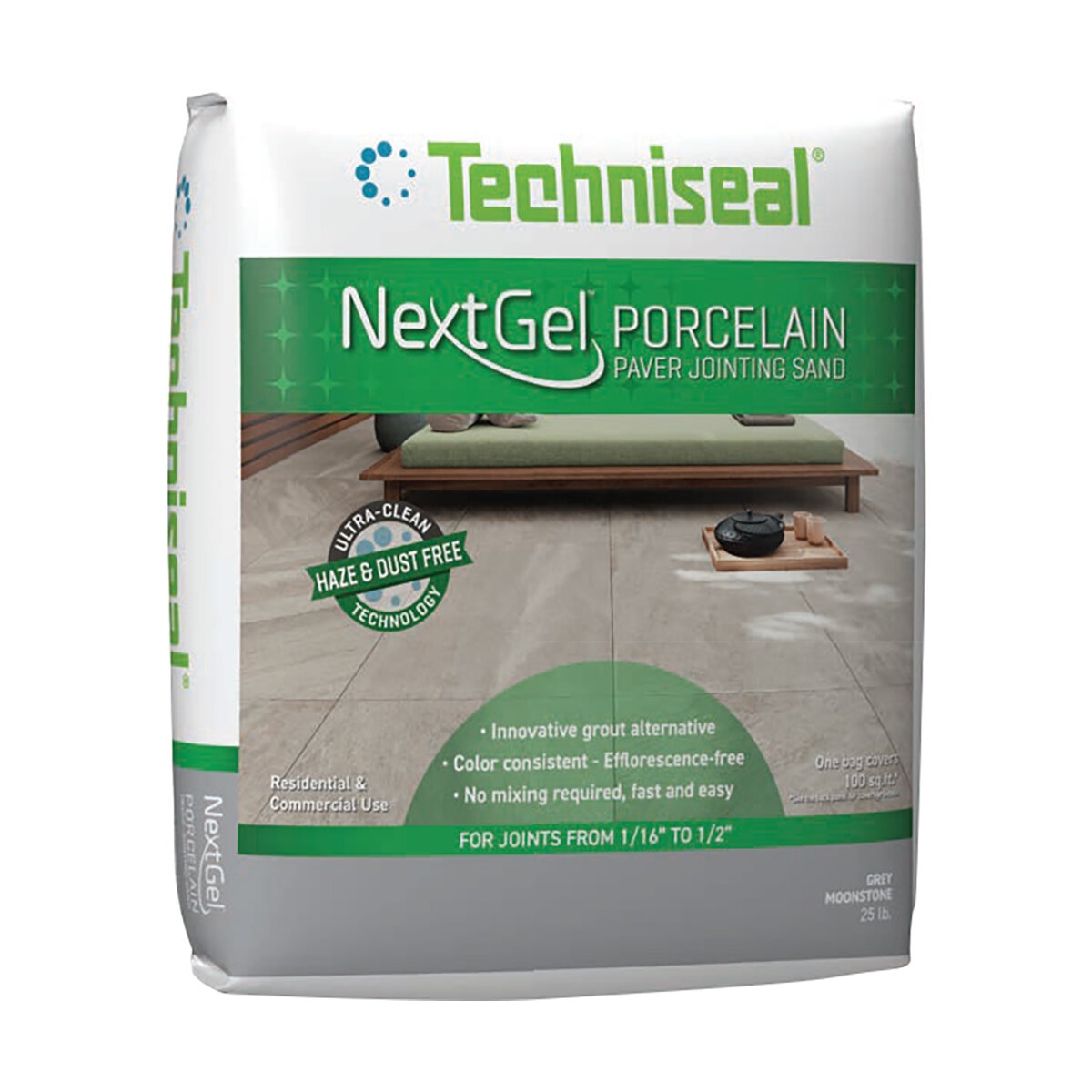 Techniseal Nextgel Porcelain Joint Sand White Pearl 25 lb. Bag (80 bag ...