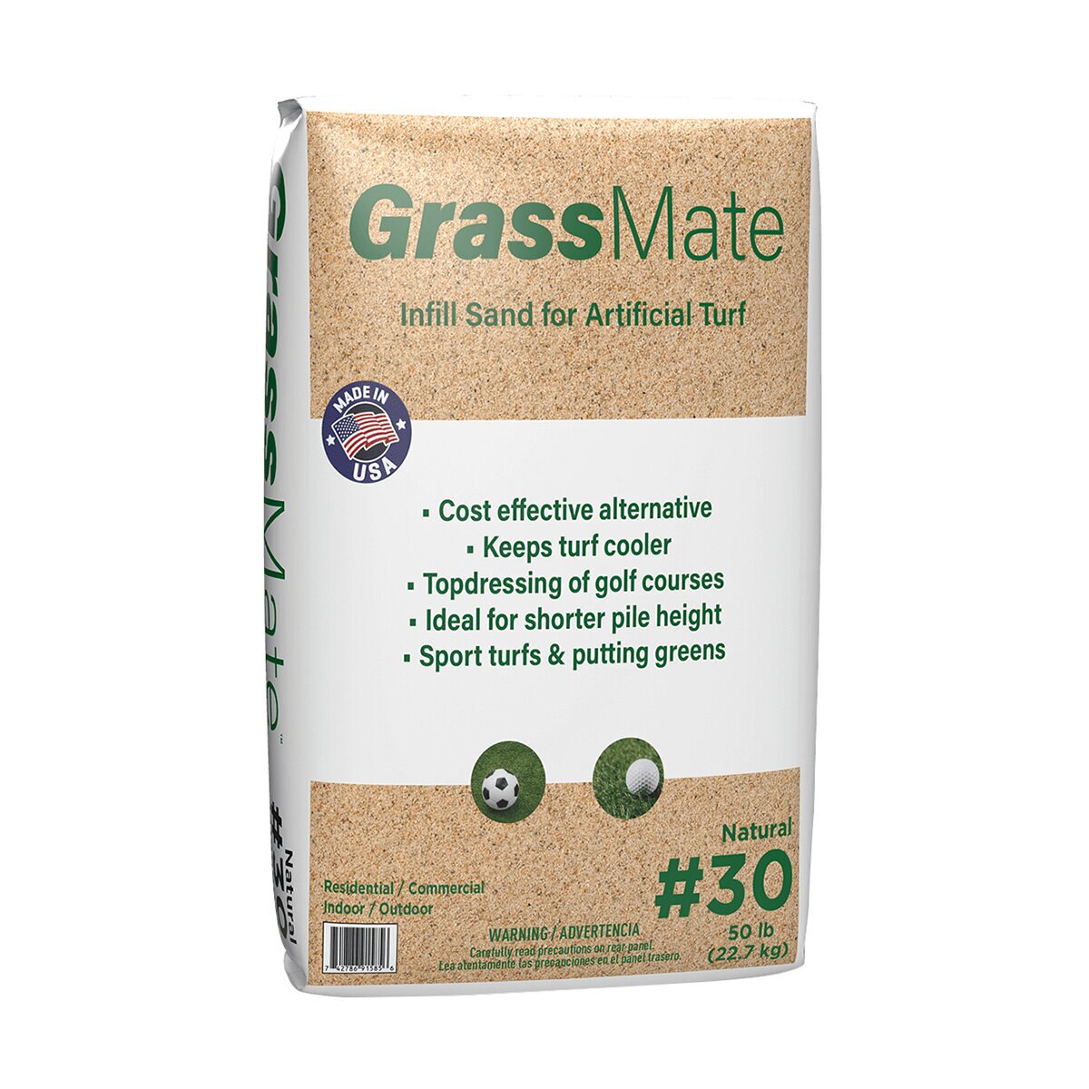Techniseal Grassmate Turf Infill #30 Natural 50 lb. Bag (56 bags/pallet ...